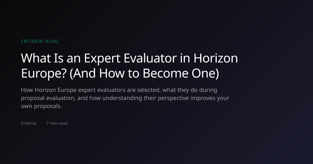 Horizon Europe Expert Evaluators: Role, Selection & How to Become One ...